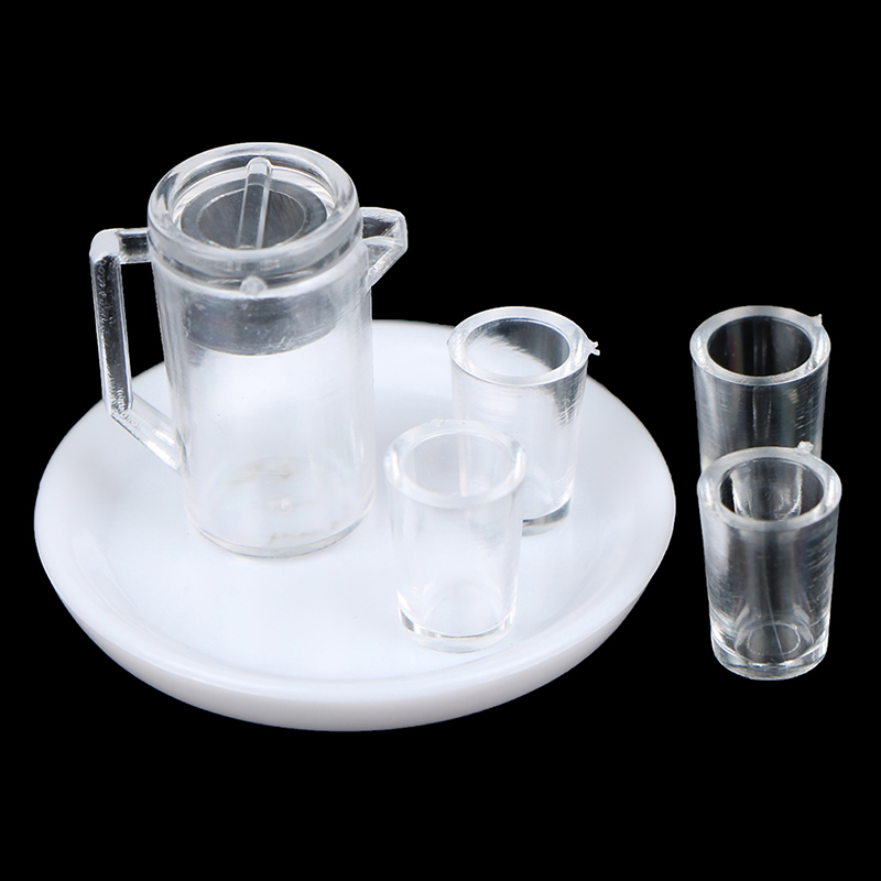 1/12 Dollhouse Miniature Kettle Water Cup Tray Set Accessories ...