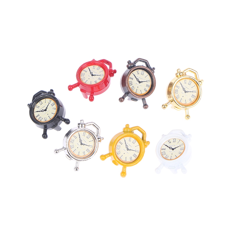 1Pc 1:12 Dollhouse Miniature Alarm Clock Model Doll Home Room ...