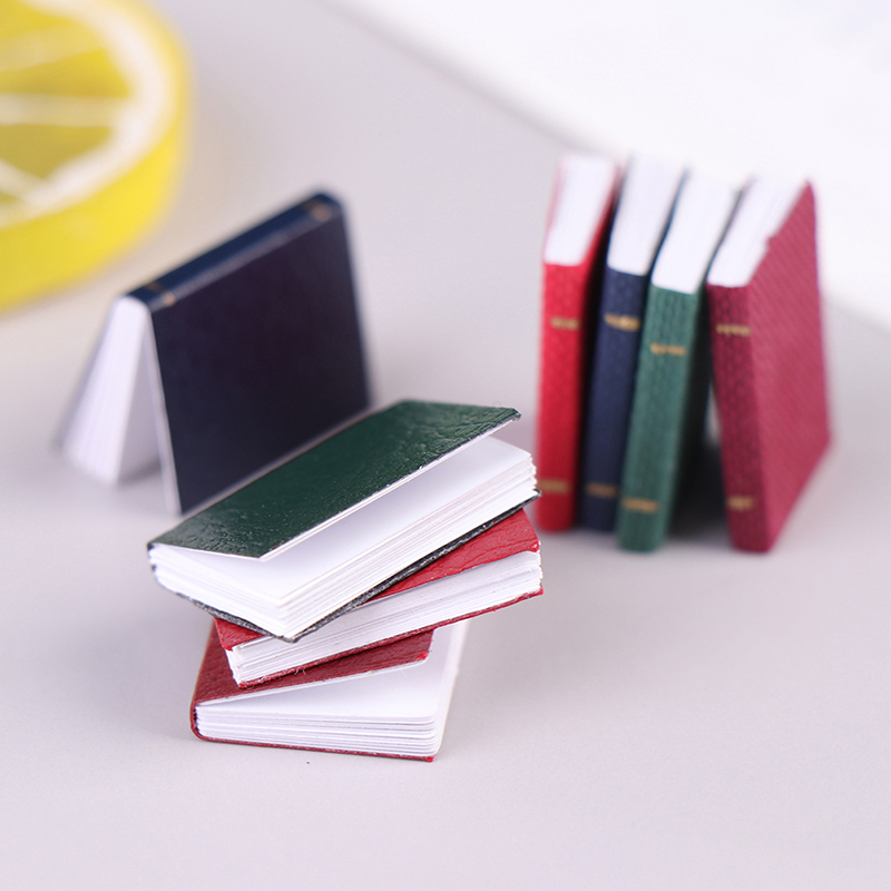 8PCSSET 1:12 Dollhouse Miniature Book Model Notebook Doll House Study ...