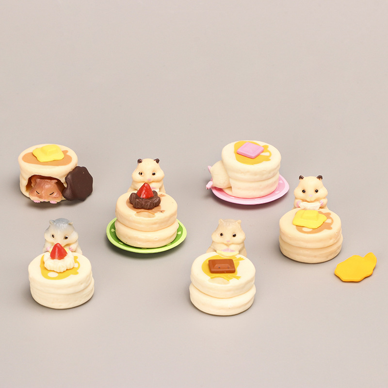 Doll house Hamster Eatting Desserts Hamburger Food Mini Decoration'hw ...