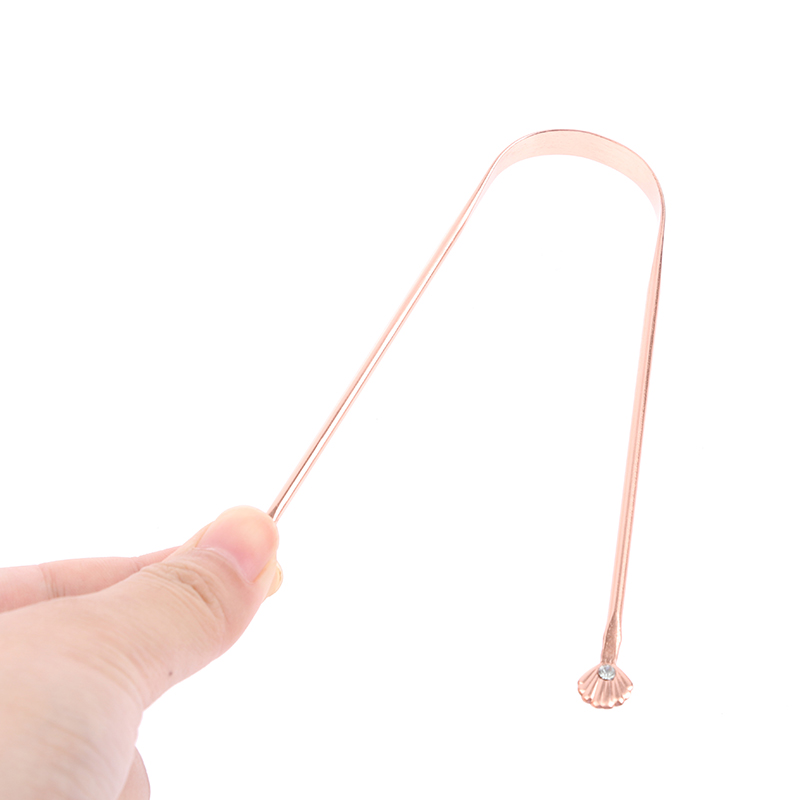 Copper Tongue Scraper U Type Cleaner Scraper Dental Oral Care Hygiene C ...