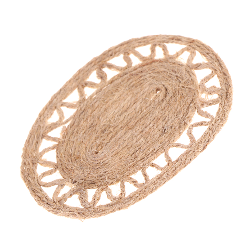 1:12 Dollhouse Miniature Hemp Rope Woven Rug Floor Carpet Doll House ...