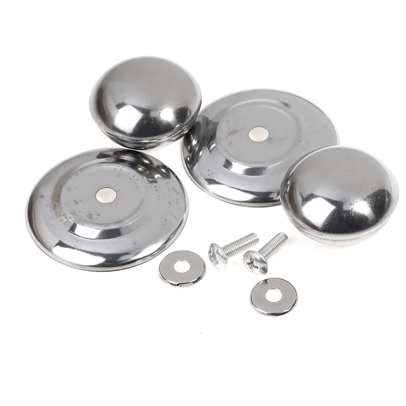 2pcs/set Stainless Steel Replaceable Cover Button Pan Pot Glass Lid Cover Handle