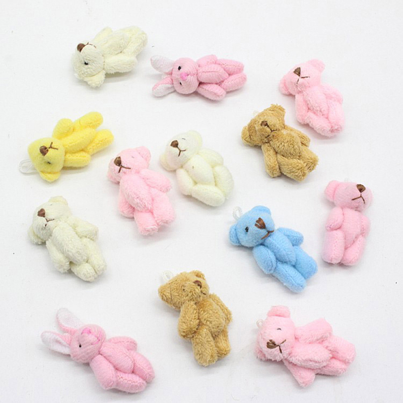 1Pc Mini Plush Bear Toys Small Pendant Cute Diamond Bears Doll Soft Stuffed T Pe