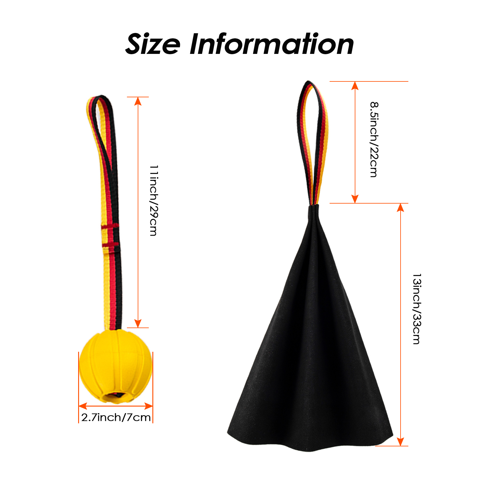 Leather Bite Rag for Dog Training EVA Foam Ball Play Tug of War Game with Handle