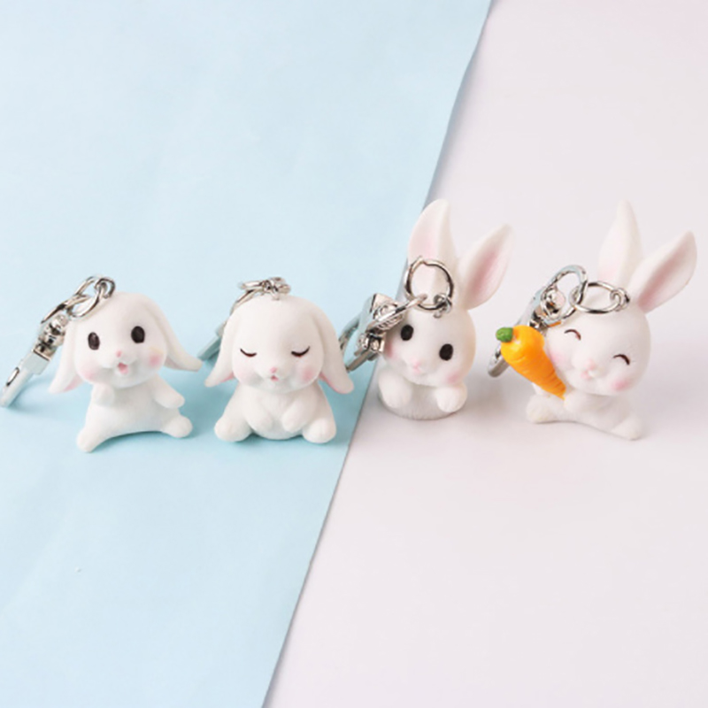 Cartoon Rabbit key Chain INS Girl Cute Car Key Chain Student Bag ...