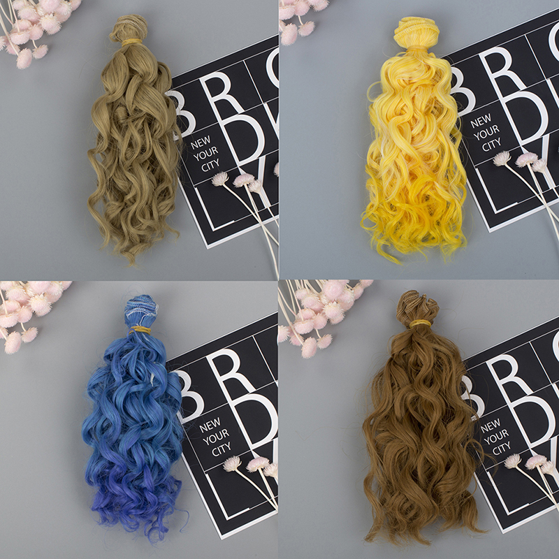 15*100cm tresses Screw Curly Hair Extensions for All Dolls DIY Hair Wigs toys Pe