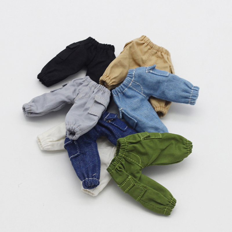 1/12 Doll Accessories Overalls Pants Doll Trousers for OB11 Dolls Clothes ba