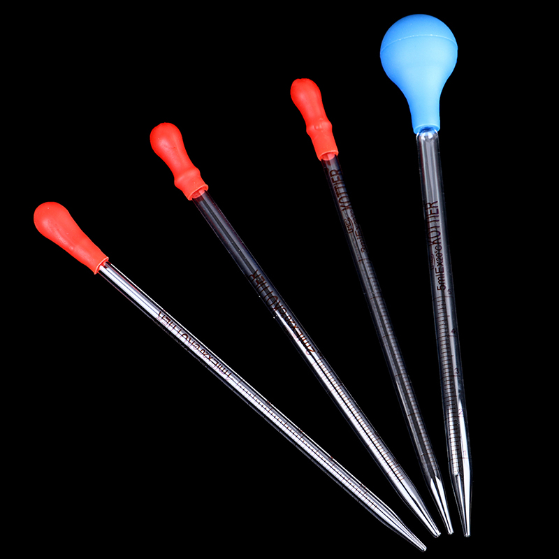 1/2/3/5ML DROPPER PIPETTE Glass Scale Line Lab Measuring Dropping Pi*UL ...