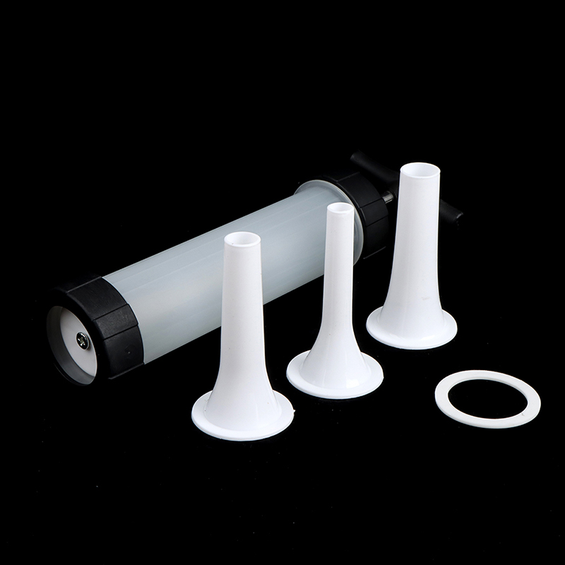 Meat Fillers Machine Sausage Maker Stuffer Push Manual Press 3 Nozzles Funnel ba