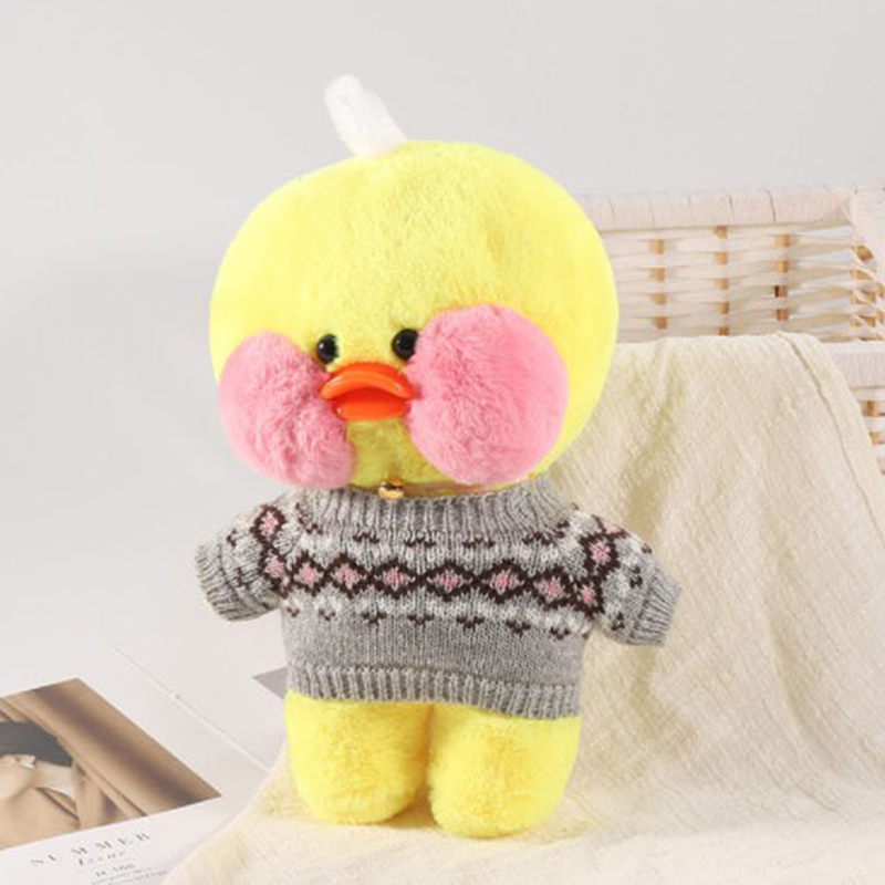 30Cm Mimi Yellow Duck Plush Toy Clothes And Cute Plush Dolls Soft Animal Dol H❤W