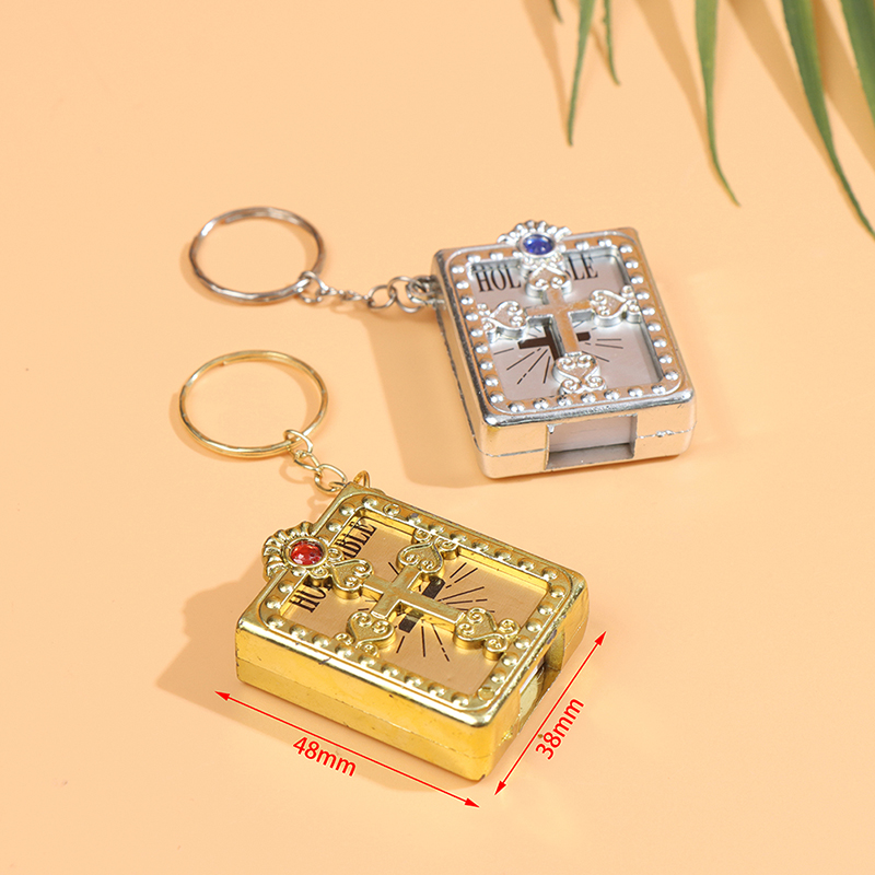 Mini HOLY Bible Keychain Religious Christian Jesus Cross Keychain ...