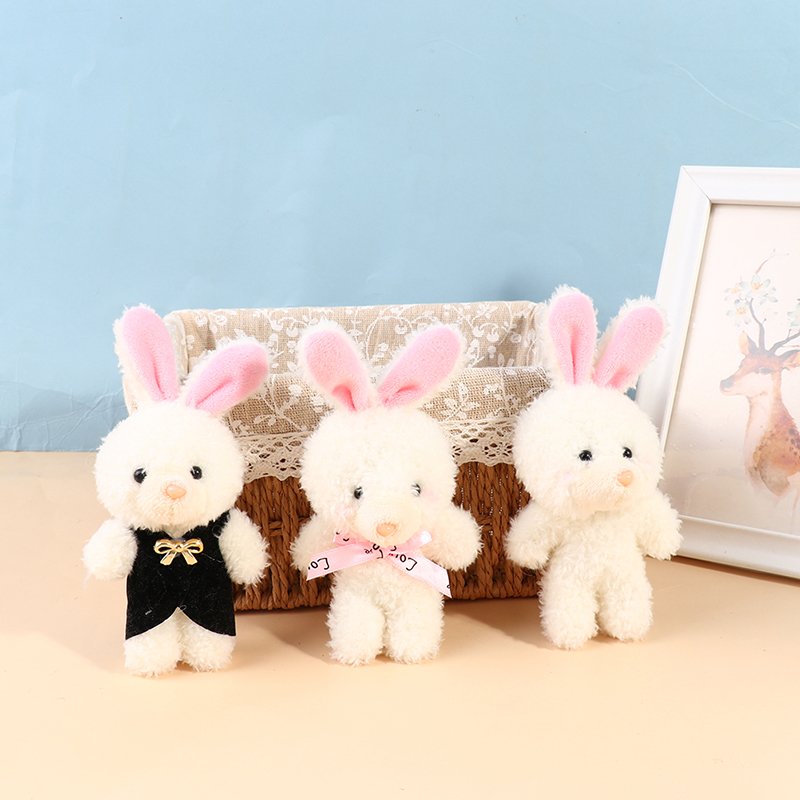Cute Love Blush Little White Rabbit Soft Cotton Animal Plush Stuffed Toy KeyC Pe