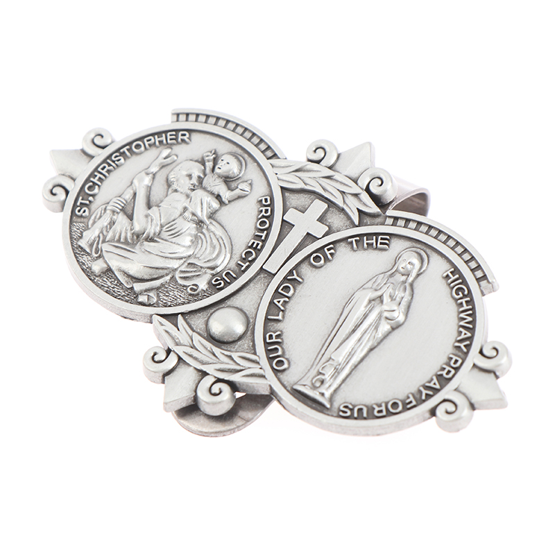 St Christopher Medal for Car Visor Clips for Cars Catholic Visor Clips H❤W