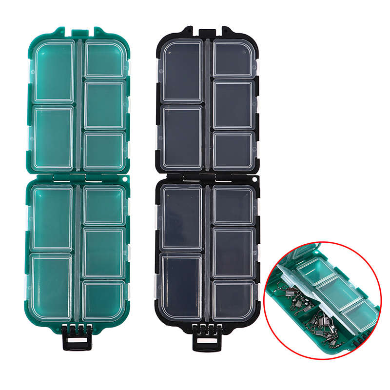 10 Compartment Mini Storage Case Flying Fishing Tackle Box Fish Spoon ...