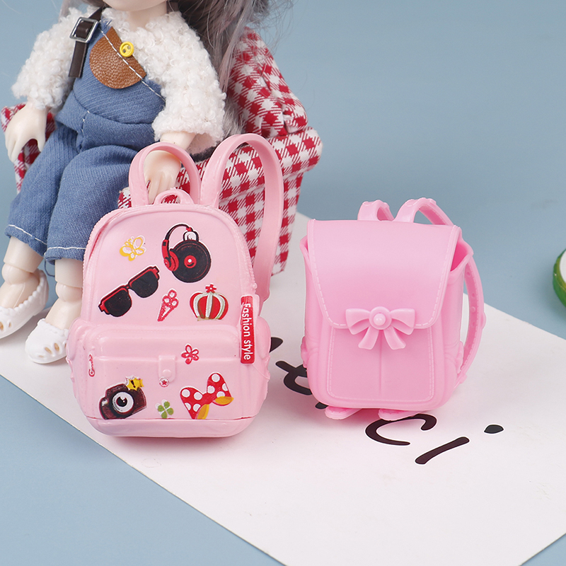 Doll accessories PVC schoolbag detachable and internally attachable toyschool Pe