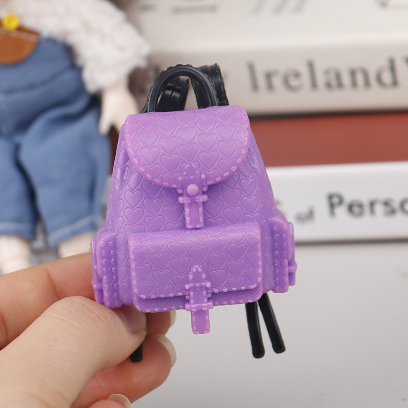 Doll accessories PVC schoolbag detachable and internally attachable toyschool ba