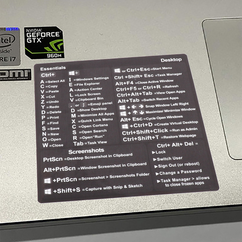 WINDOWS PC REFERENCE Keyboard Shortcut Sticker Adhesive for PC Laptop ... WINDOWS PC REFERENCE Keyboard Shortcut Sticker Adhesive for PC Laptop ...
