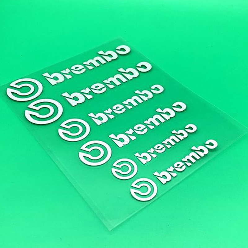 6pcs Car Brake Caliper Sticker For Brembo Reflective Lettering Vehicle Dec F3
