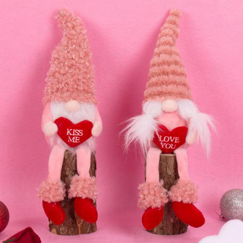 Valentine's Day Faceless Doll Ornament Nordic Gnome Old Man Doll Valentines D Pe