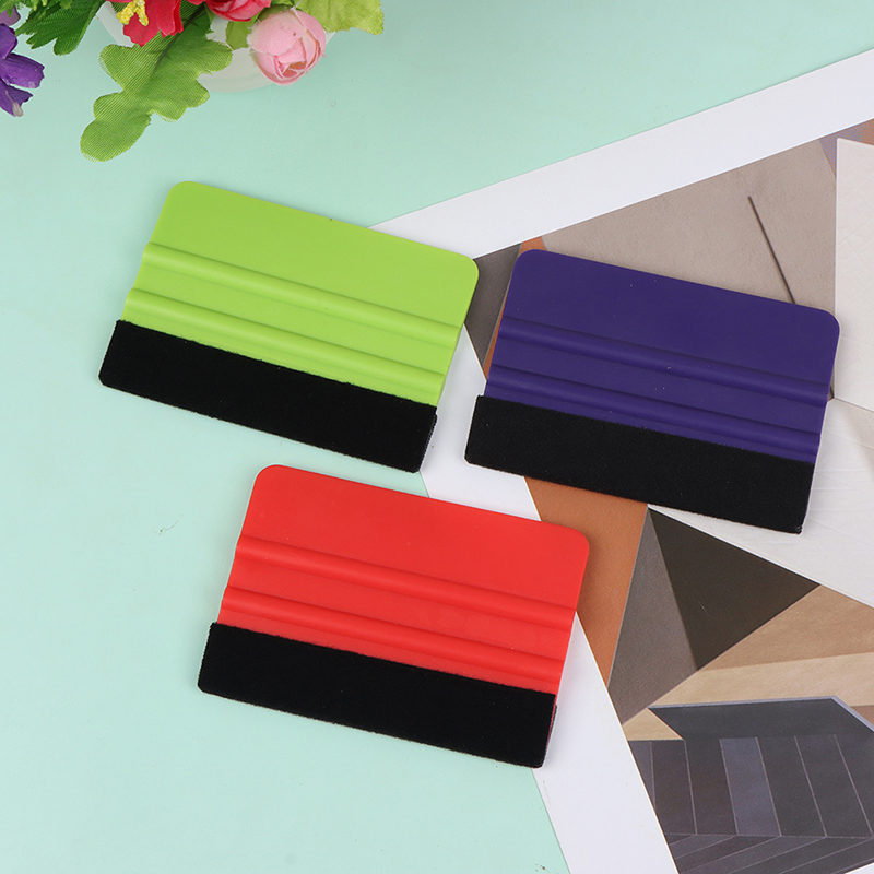 Car Body Film Tool Plastic Soft Scraping With Cloth Square Scraper