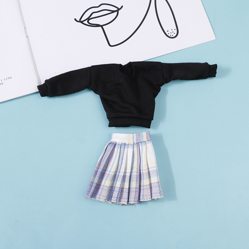 1PC 29CM Doll clothing accessories Princess pleated skirt fashion doll Costum Pe