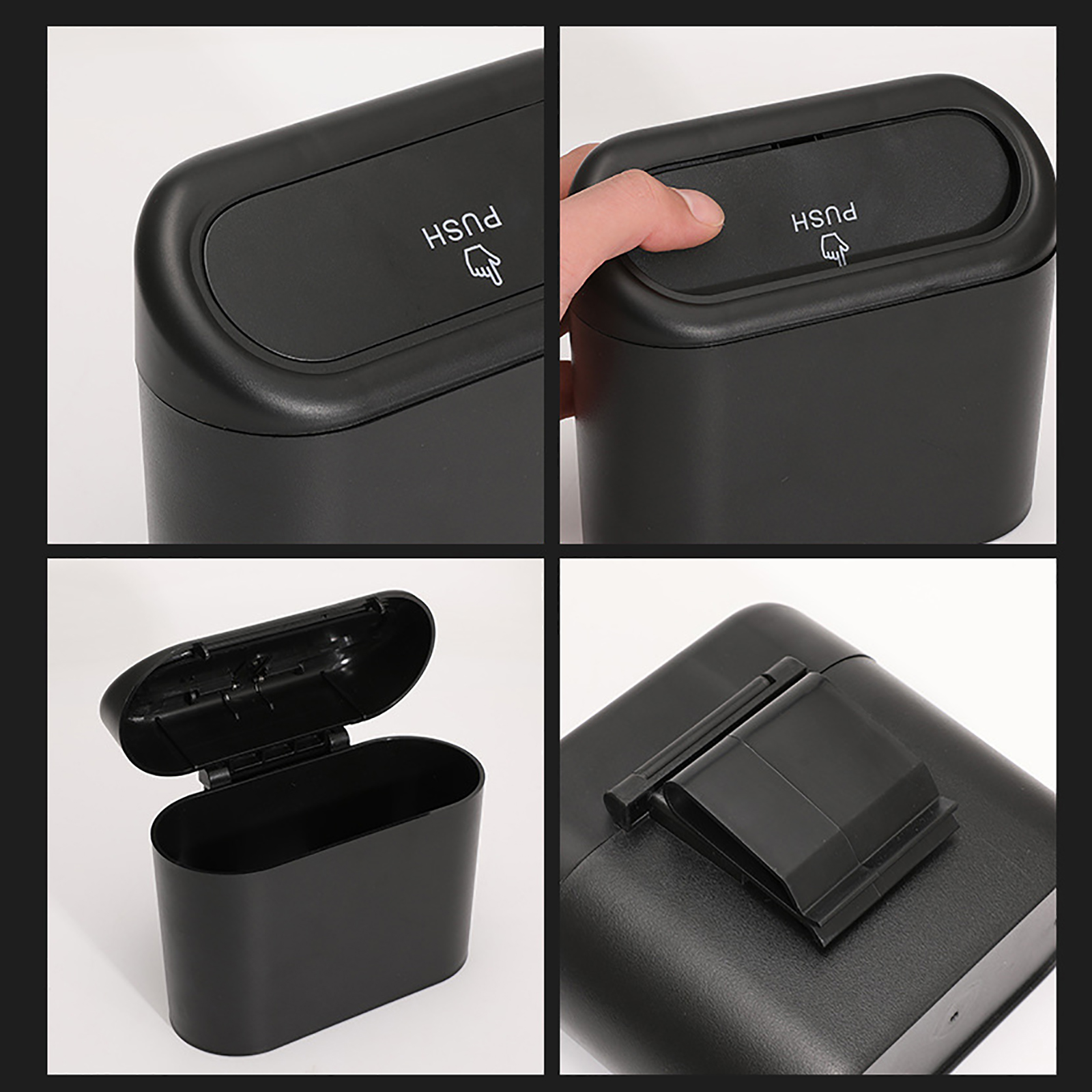 Car Trash Can Small Garbage Can with Lid Mini Vehicle Trash Bin Garbage Dustbin