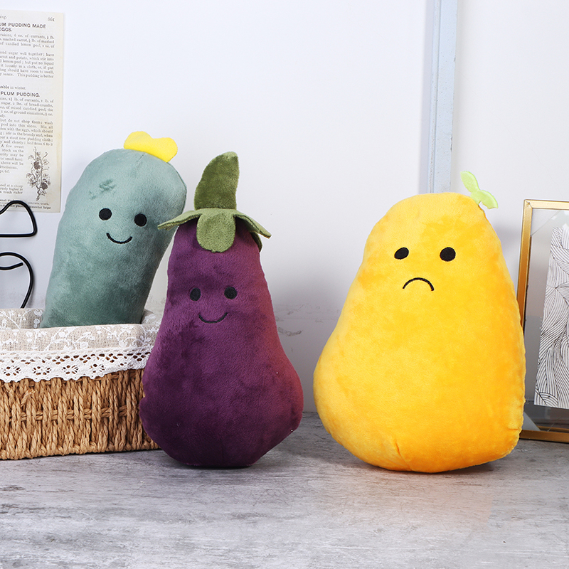 Simulation Plush Doll Toy Funny Cute Vegetable Eggplant Potato Pillow Soft St Pe