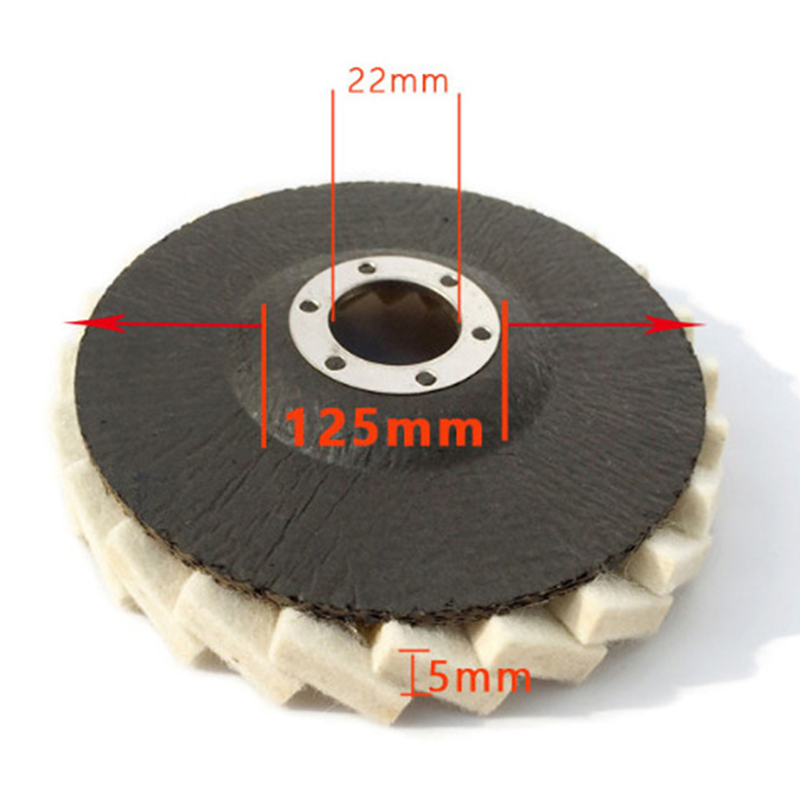 125mm Polishing Wheels Flap Felt Disc Angle Grinder Metal Waxing Polishing Disc