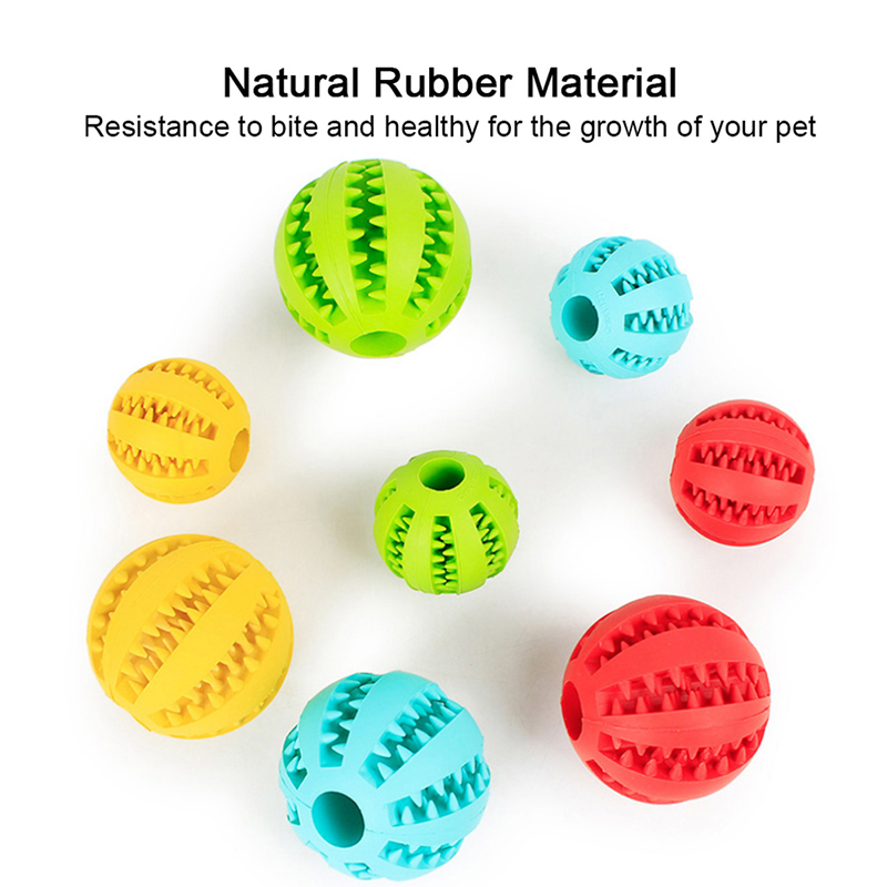Pet dog toy interactive rubber ball pet dog cat chewing teeth cleaning ba