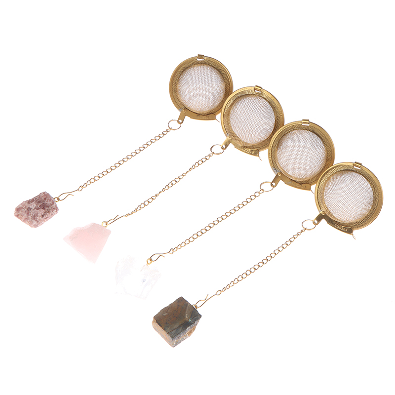 1 pz macchina da tè in cristallo naturale amore artigianato 304 acciaio inox filtro FD