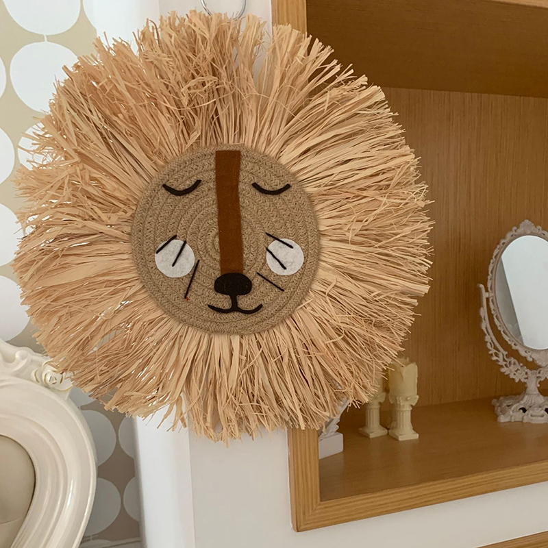 Décoration intérieure tapisserie tissé carton de lion ornement mignon kild