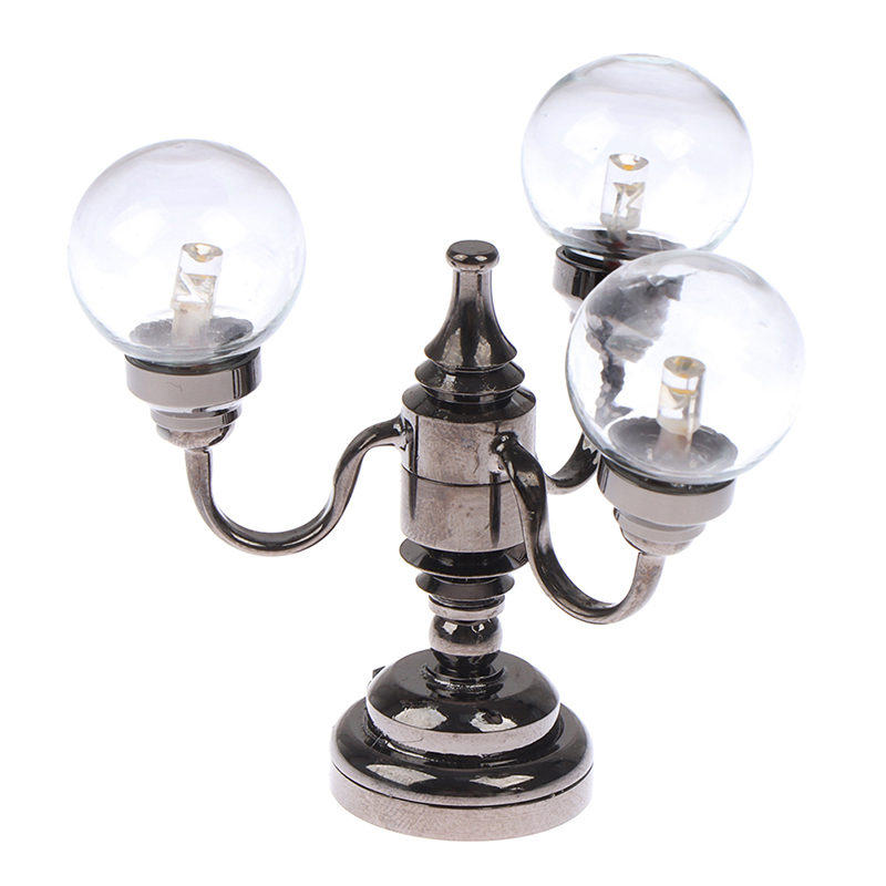 1:12 Dollhouse Mini 3 Arm Ceiling Lamp Chandelier LED Lamp Wall Light ...