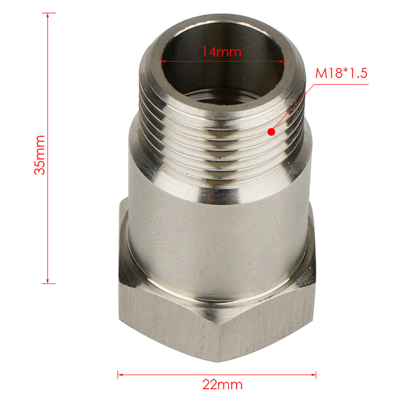 O2 OXYGEN SENSOR test pipe extension extender adapter spacer M18 X 1.5 ...