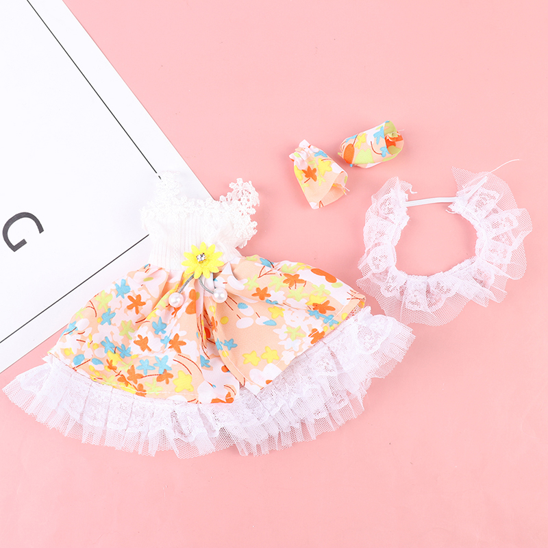 Bambola da 30 cm vestire abiti primaverili ed estivi in moda da 6 punti.  ba