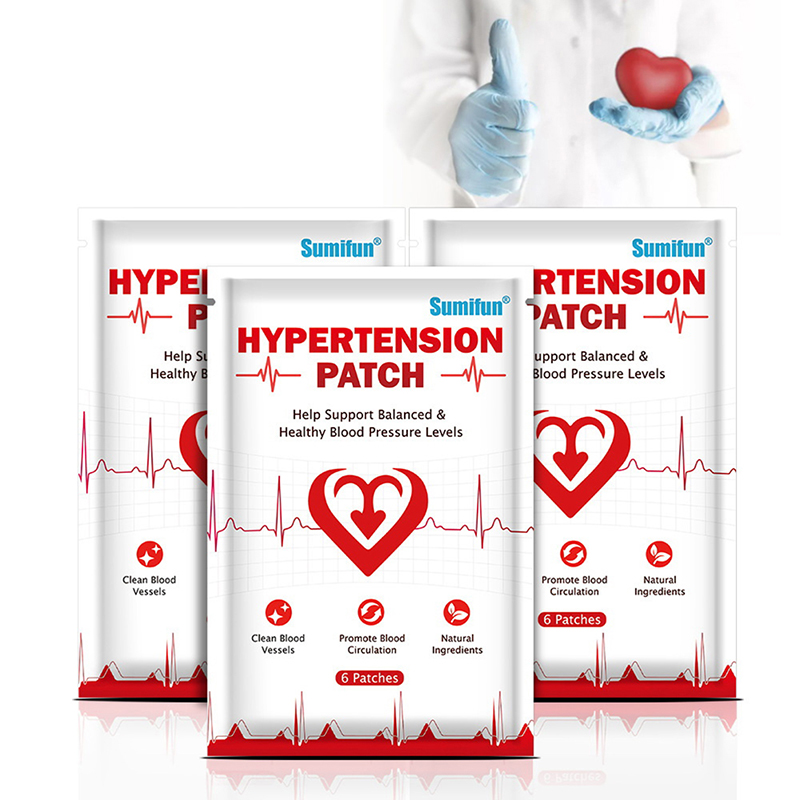 6pcs Chinese Herbal Hypertension Patch Blood Pressure Reduce Plaster ...