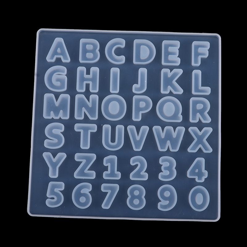 Crystal Epoxy Resin Transparent Mold Large Alphabet Number Silicone Mo ...