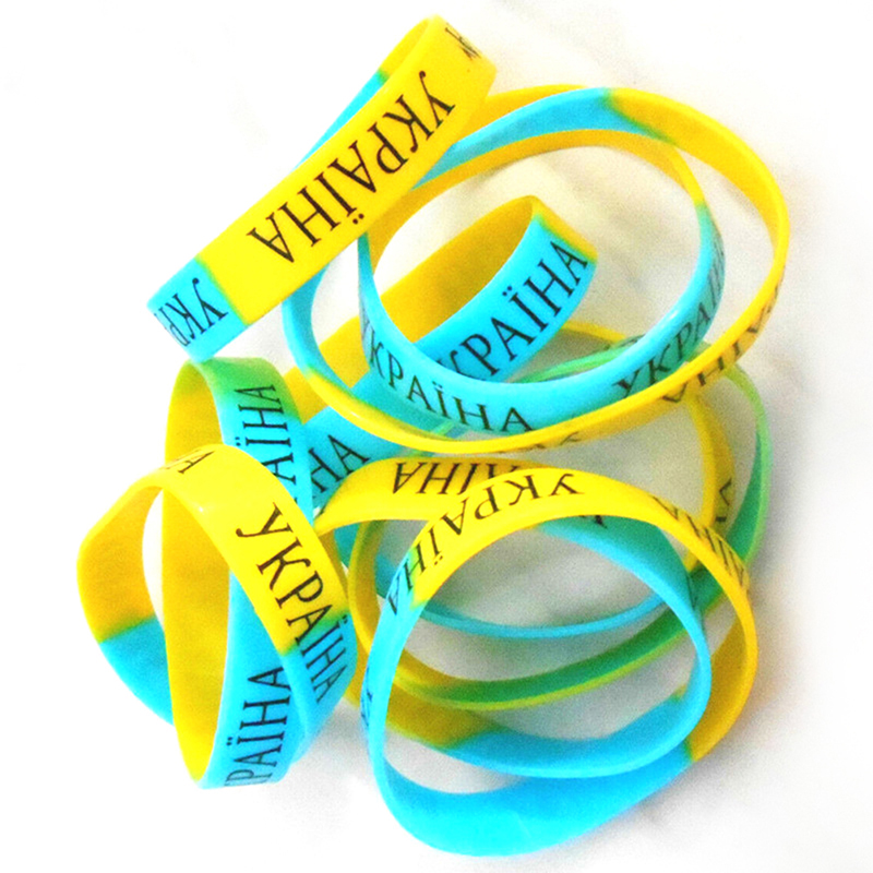 1PC Soccer Ukraine Country National Flag Wristband Sport Elastic ...