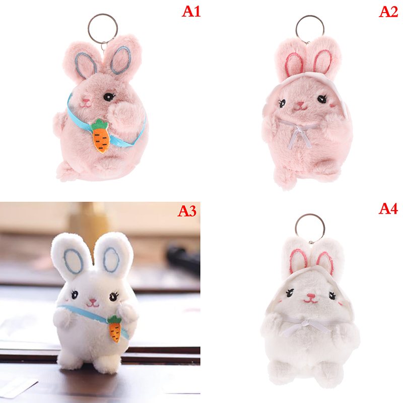 12cm Plush Keychain Radish rabbit Toys  Stuffed Animal DOLL TOY Pe
