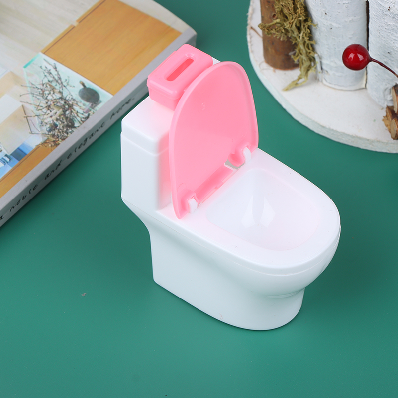 Dollhouse Furniture Vintage Bathroom Modeling Toilet Miniature Toys Accessori Pe