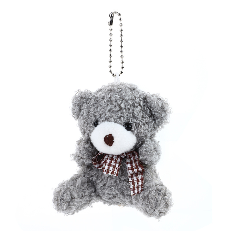 1Pc Cute Cartoon Bear Plush Stuffed Doll KeyChain Bag Pendant Toys Kids gift Pe
