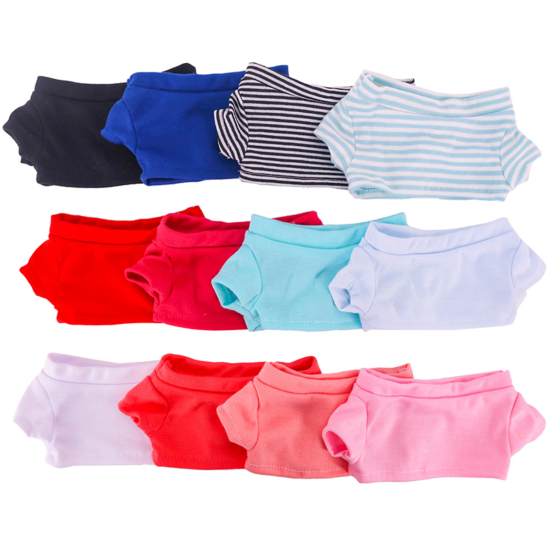 1Pc 30cm Duck Bear Doll Clothes T-shirt Plush Toys Doll Accessories Clothing Pe