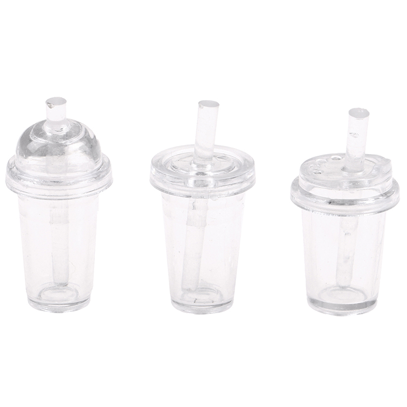 1:12 Miniature Dollhouse Transparent Openable Drink Cup Model DIY ...