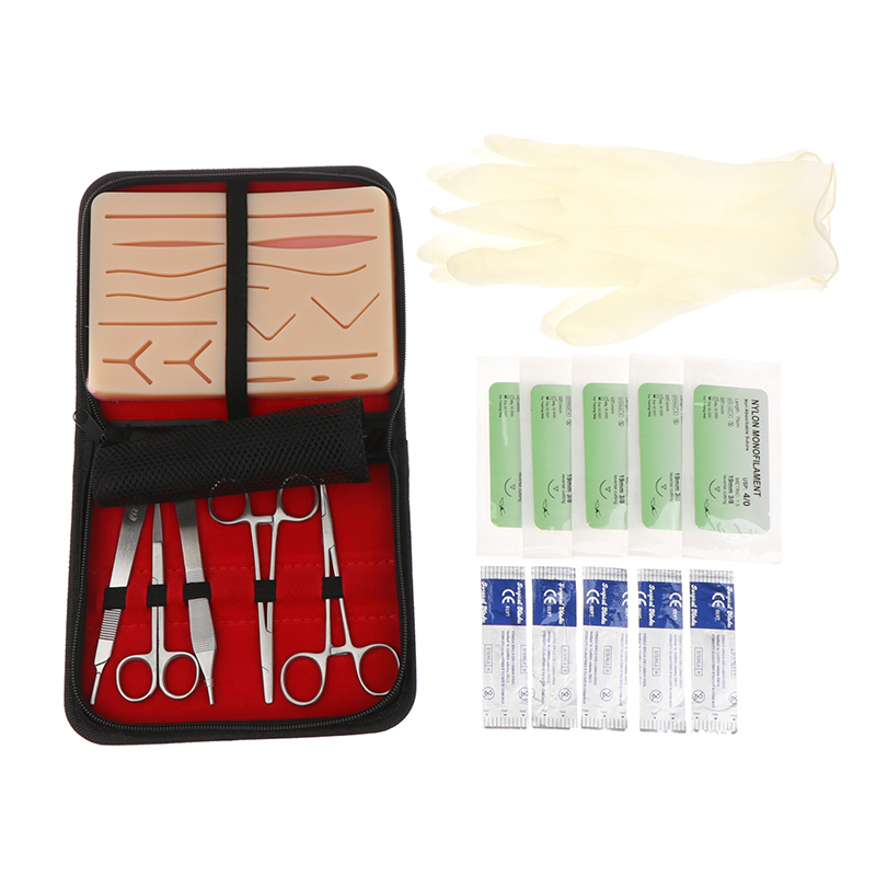 MEDICAL SKIN SUTURE Practice Silicone Pad Set Wound Simulated For ...
