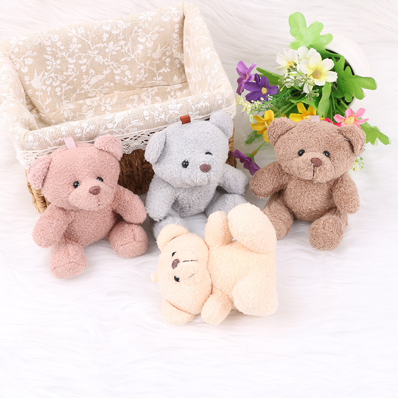 1Pcs 10cm Cute Teddy Bear Dolls Patch Bear Soft Stuffed Toy Bear Birthday Gif ba