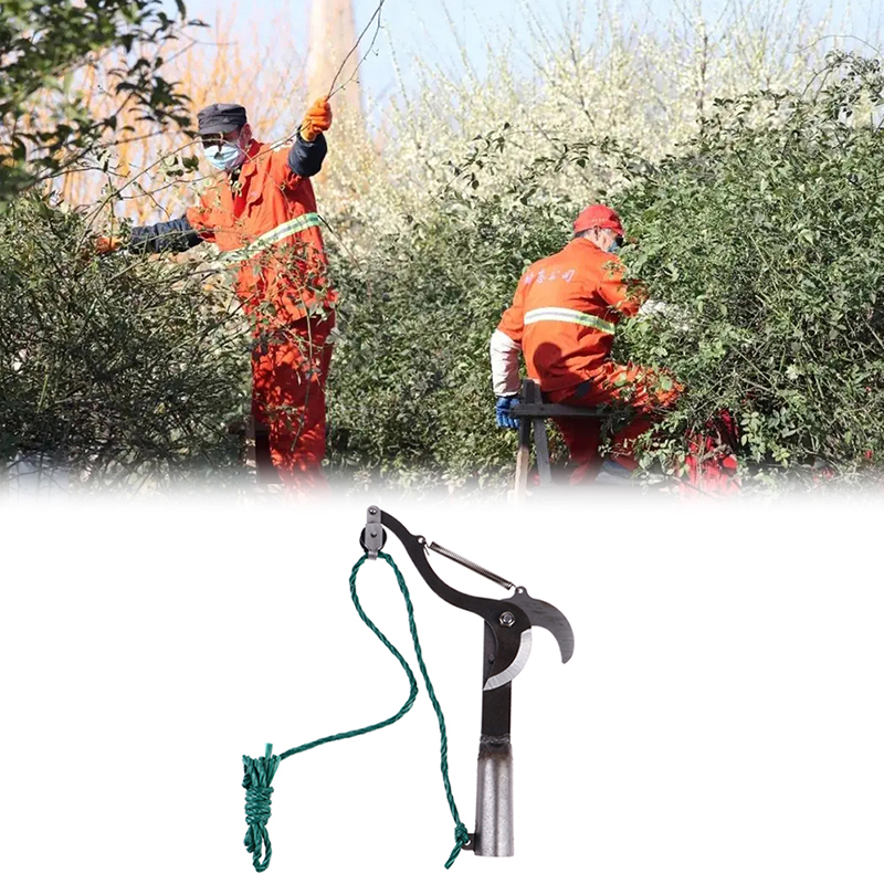 Extendable Fruit Tree Pruning Saw Cutter Scissors Garden Trimmer Tool With Rope