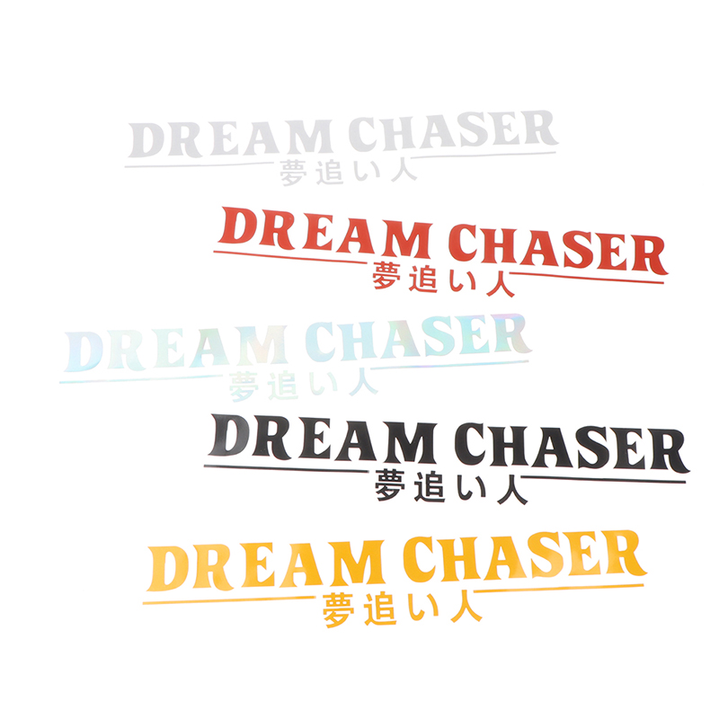 DREAM CHASER Adesivo Parabrezza Posteriore Auto Riflettente JDM Vinile Decalcomania Accessori Le