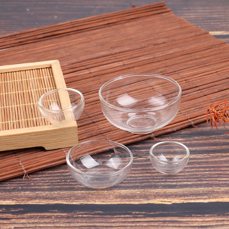 1:12 Dollhouse Mini Bowl Glass Fruit Bowl Salad Bowl Soup Plate Kitchen ...