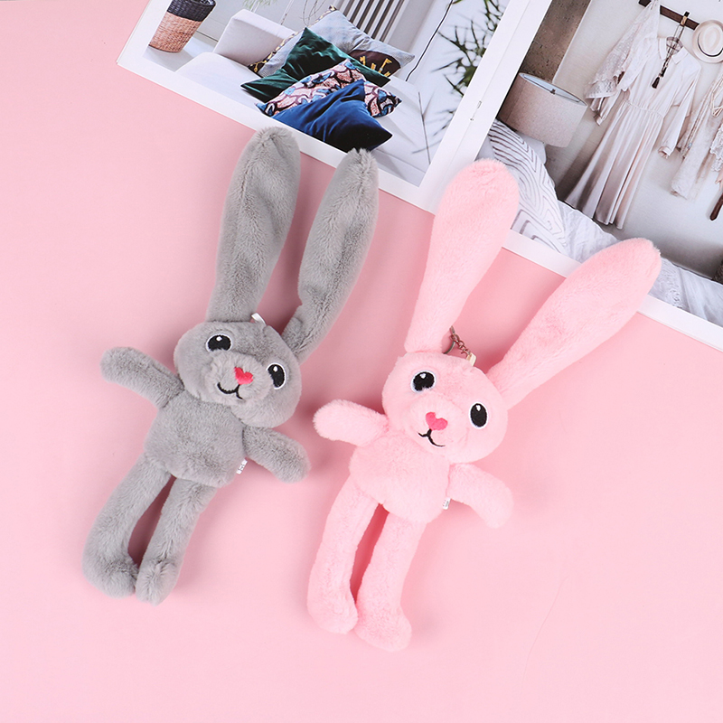 Cartoon Plush Rabbit key Chain Student Bag Pendant Ornament Couple Gifts Pe