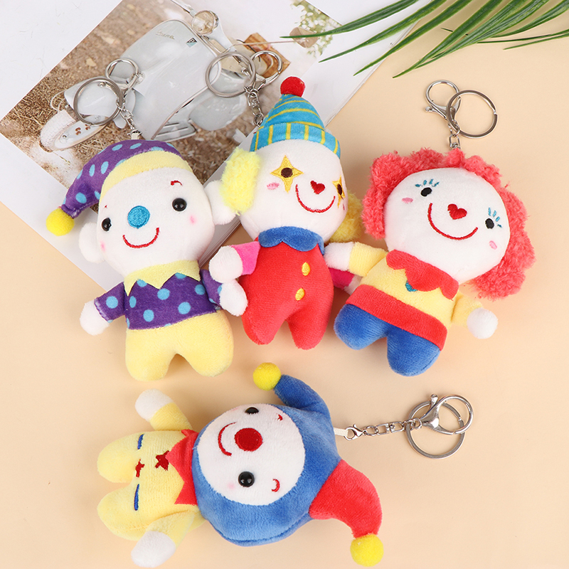 12 cm Plush Circus Doll Cartoon Cartoon Circus Plesh Pelfing Toychain Ciondol Pe
